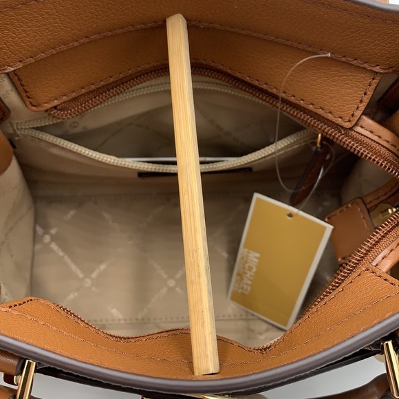 Michael Kors | Bags | Nwt Michael Kors Hamilton Small Satchel Crossbody Luggagebrown Signatur ...